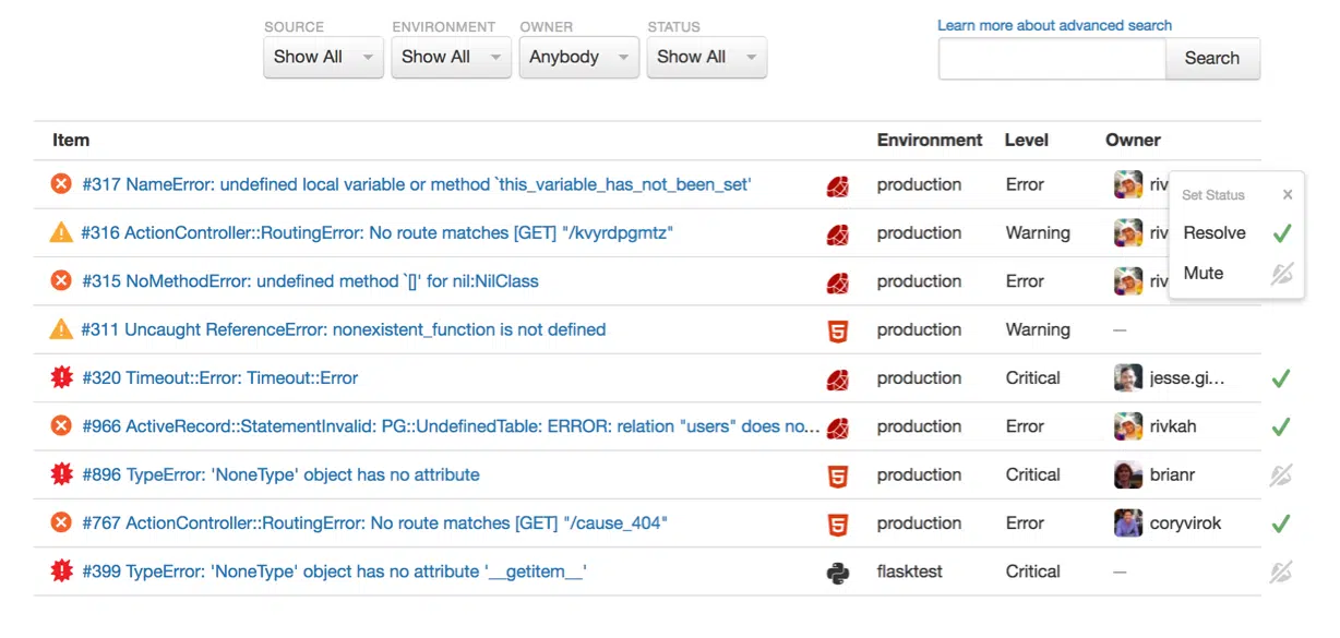 Better workflows for managing errors | Rollbar