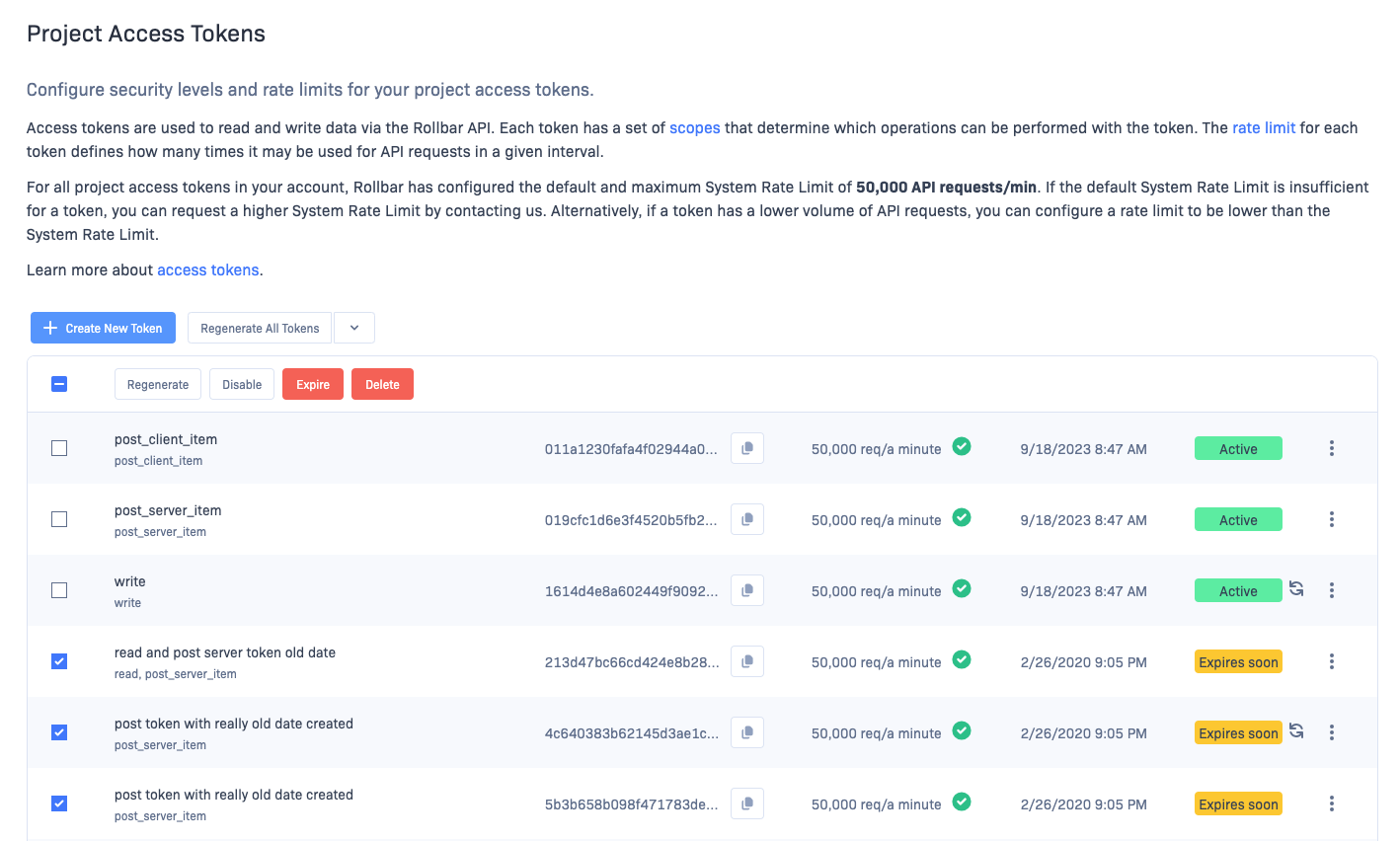 Your Tokens, Your Control | Rollbar